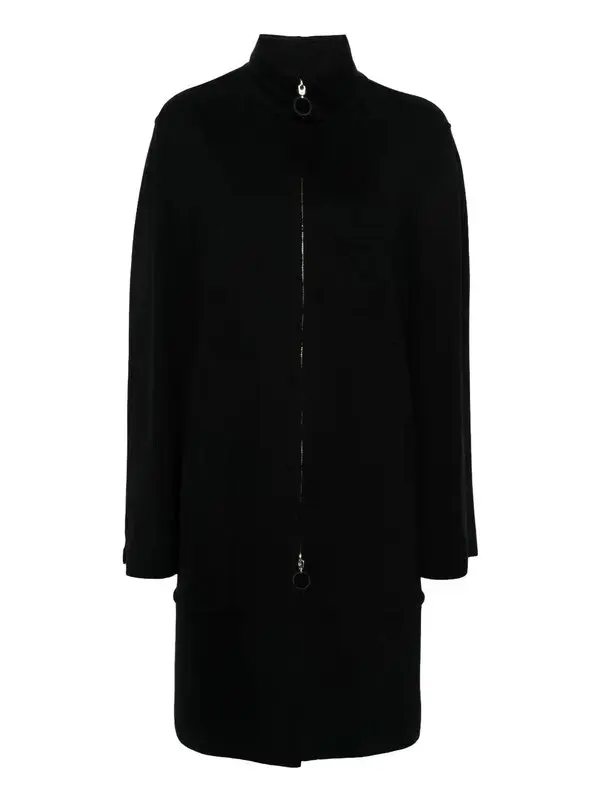 Giorgio Armani Long-sleeve Cardigan Coat - Black