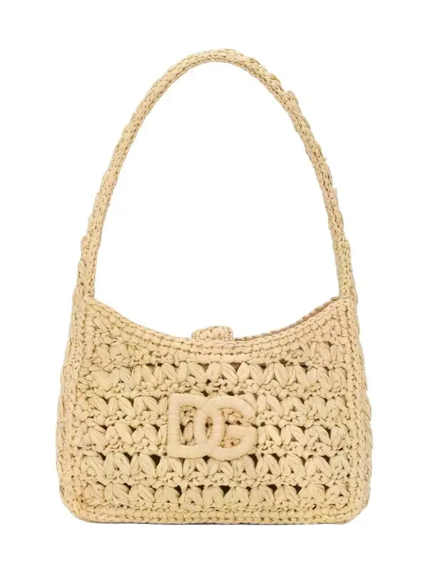 Dolce & Gabbana 3.5 Raffia Shoulder Bag - Neutrals