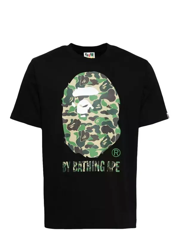 A BATHING APE Logo-print Cotton T-shirt - Black