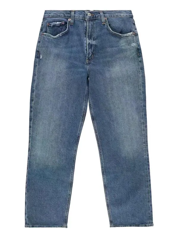 AGOLDE Kye Cropped Straight-leg Stretch Jeans - Blue