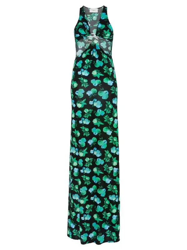 Coperni C-logo Printed Maxi Dress - Black