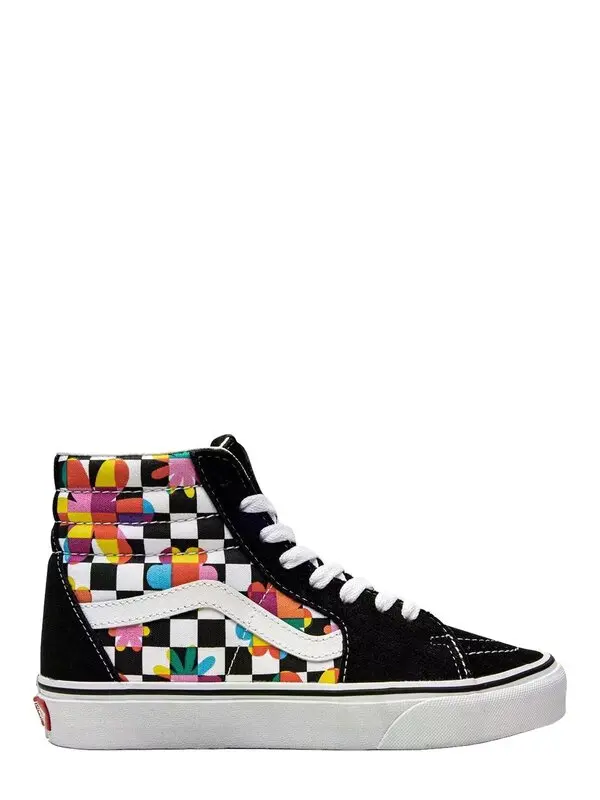VANS Sk8-hi Floral Checkerboard Sneakers - Black