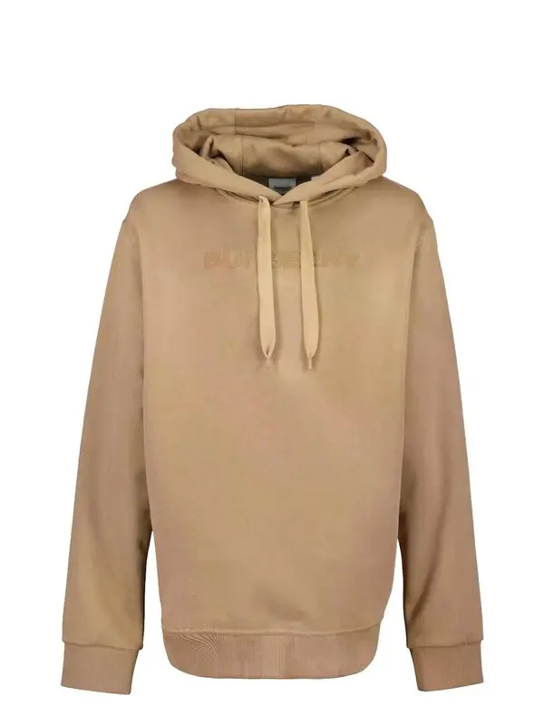 Burberry Logo-print Drawstring Hoodie - Neutrals