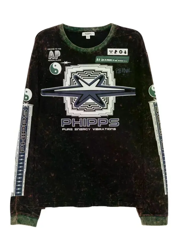 STAIN SHADE Graphic-print T-shirt - Brown