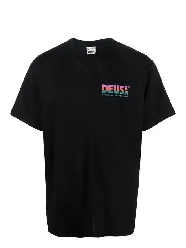 Deus Ex Machina Chest-logo Crewneck T-shirt - Black