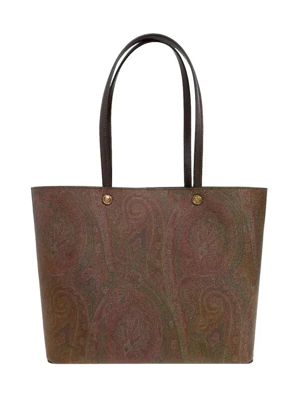 Etro Paisley Jacquard Shopper Tote Bag - Brown