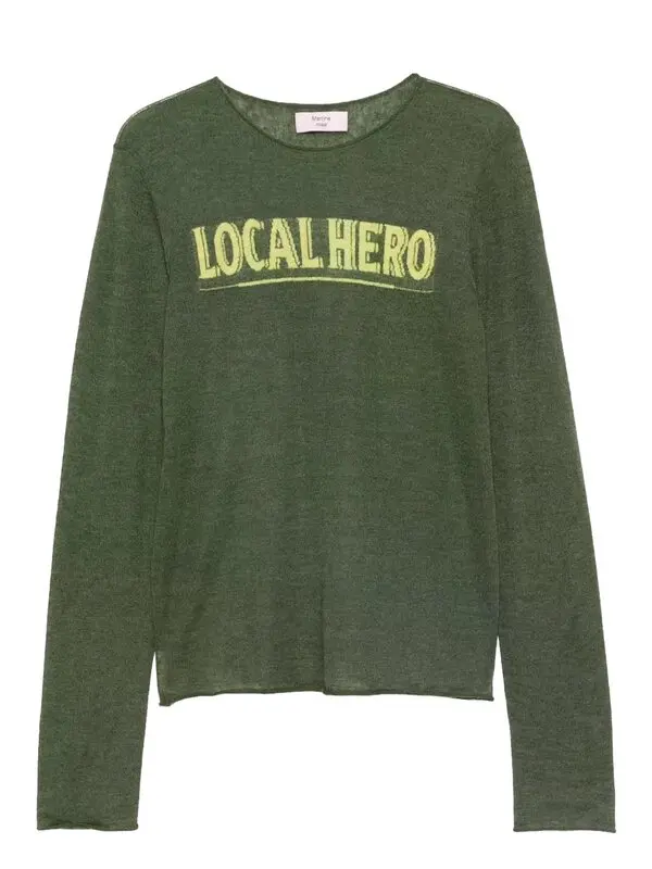 Martine Rose Logo-intarsia Sweater - Green