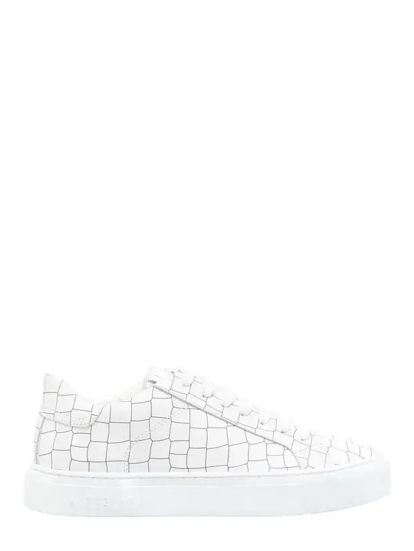 HIDE&JACK Essence Croco Textured Sneakers - White