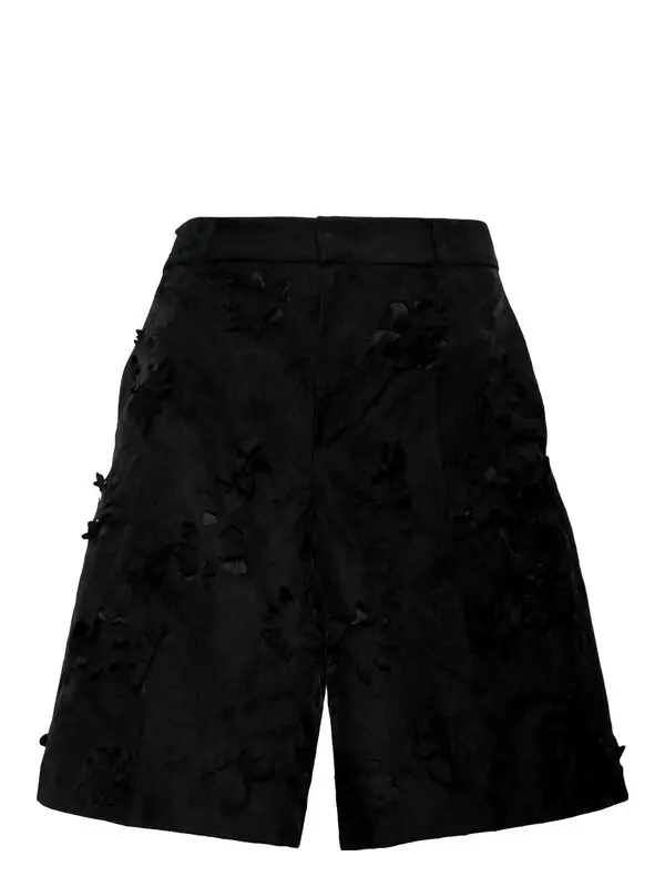 JNBY Floral-appliqué Knee-length Shorts - Black