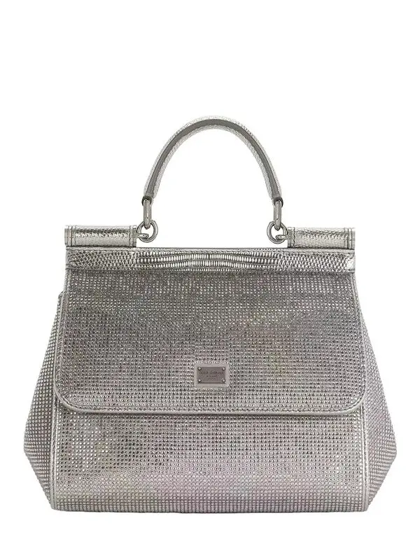 Dolce & Gabbana Small Sicily Top-handle Bag - Silver