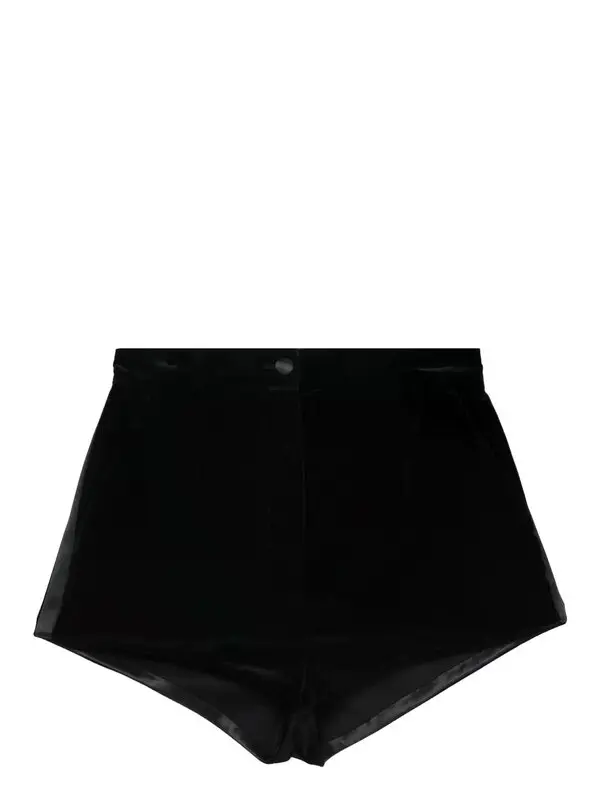 Dolce & Gabbana High-waist Velvet Shorts - Black