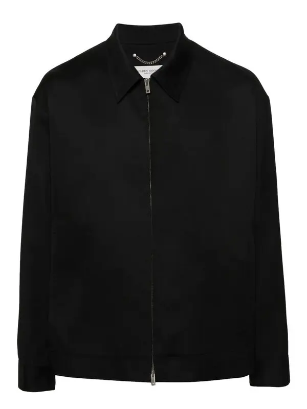 GOLDEN GOOSE Virgin Wool Shirt Jacket - Black