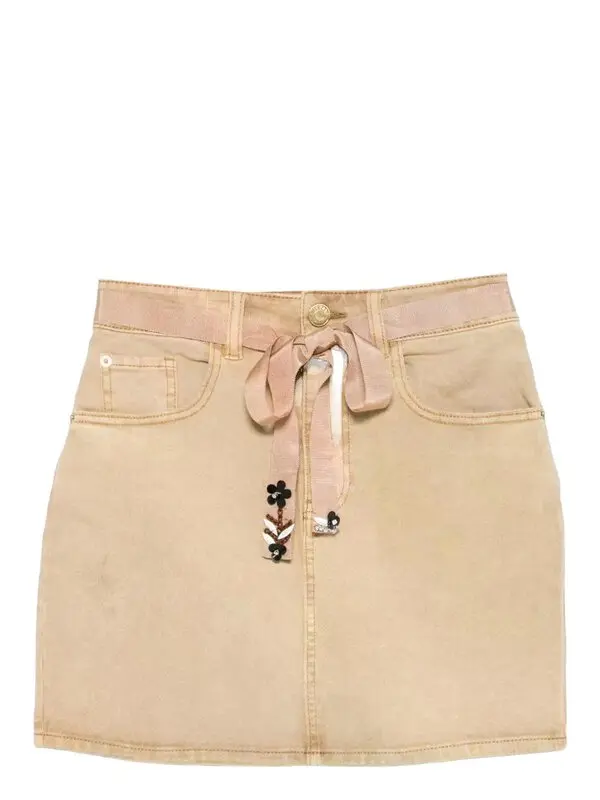 TWINSET Drawstring Skirt - Neutrals