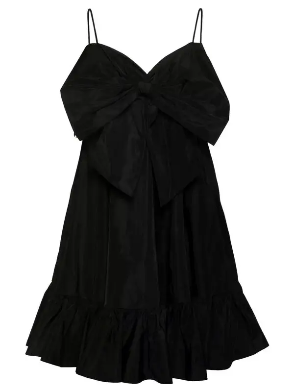 TWINSET Bow-detail Taffeta Mini Dress - Black