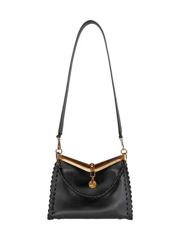 Etro Vela Leather Shoulder Bag - Black