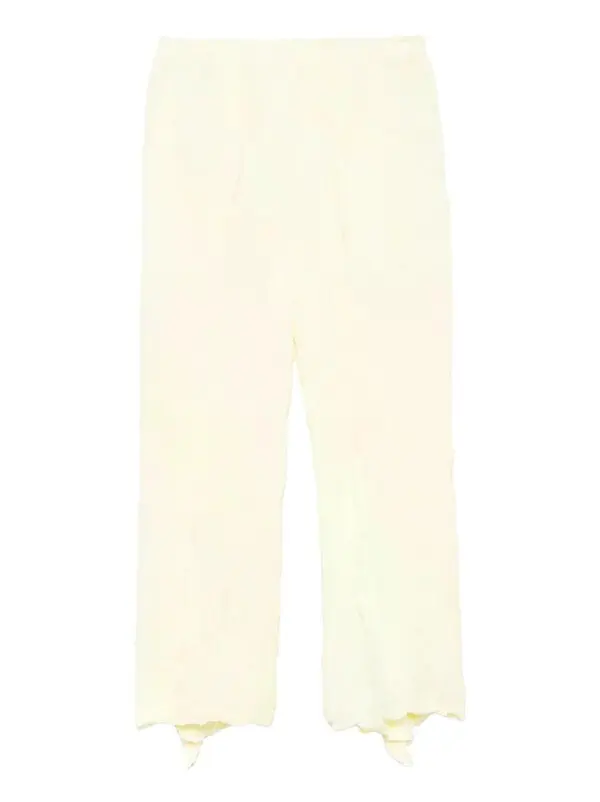 Issey Miyake Wrinkled Twisted Trousers - Yellow