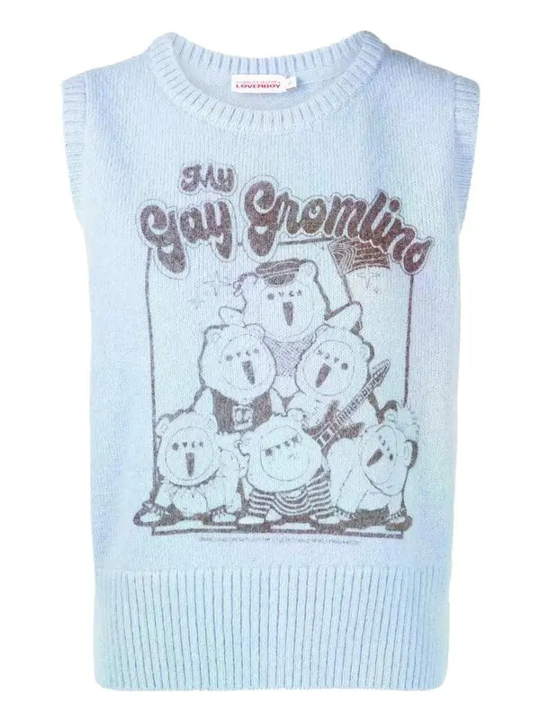 CHARLES JEFFREY Gromlin Knitted Vest - Blue