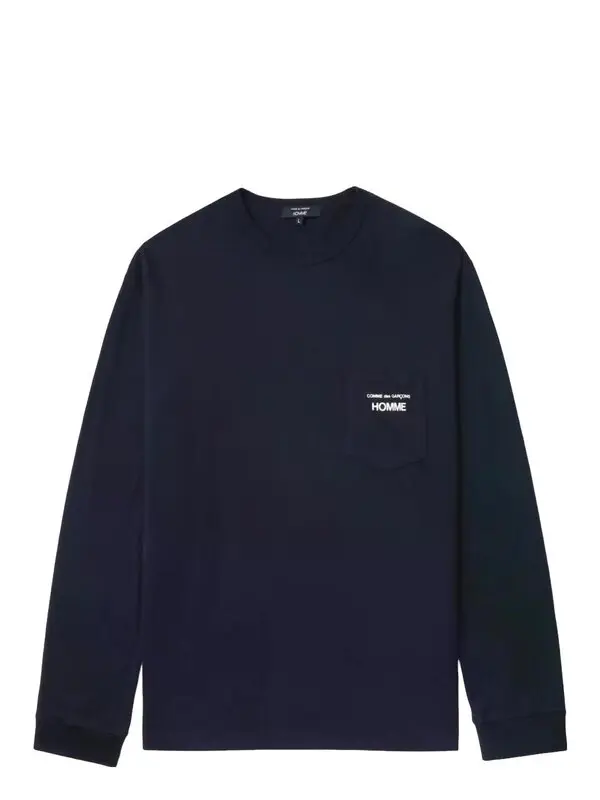 Comme Des Garçons Logo-print T-shirt - Blue