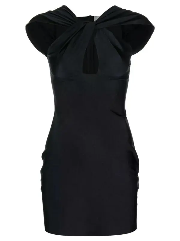 Coperni Twisted Cut-out Mini Dress - Black