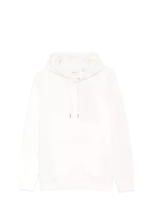 Gant Embossed-logo Hoodie - White