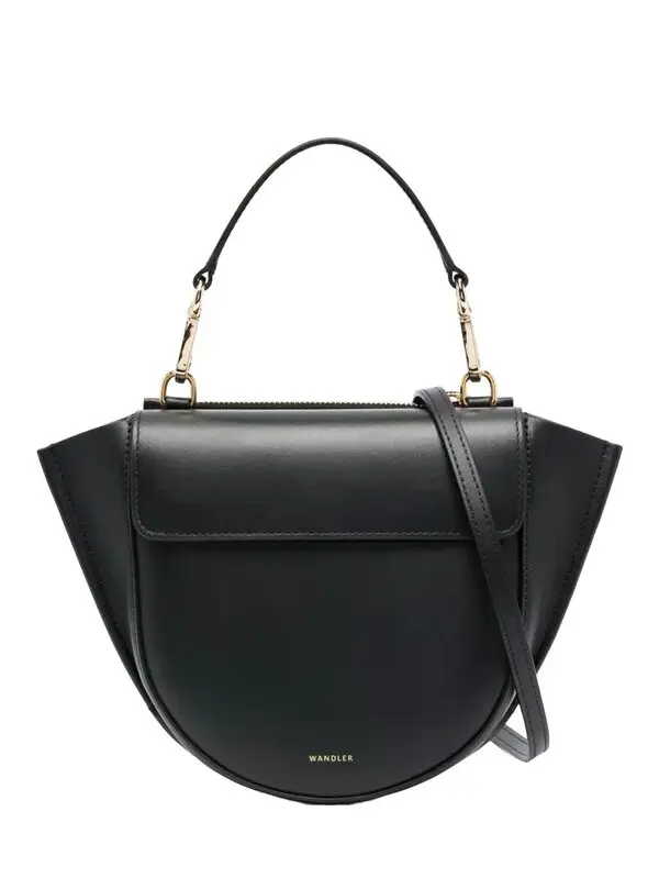 WANDLER Logo-print Leather Tote Bag - Black