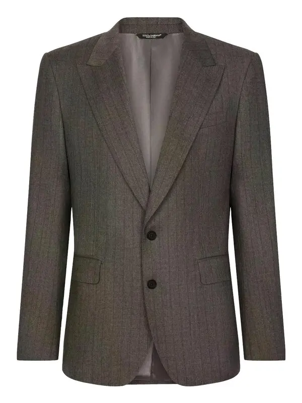 Dolce & Gabbana Pinstripe Single-breasted Jacket - Grey
