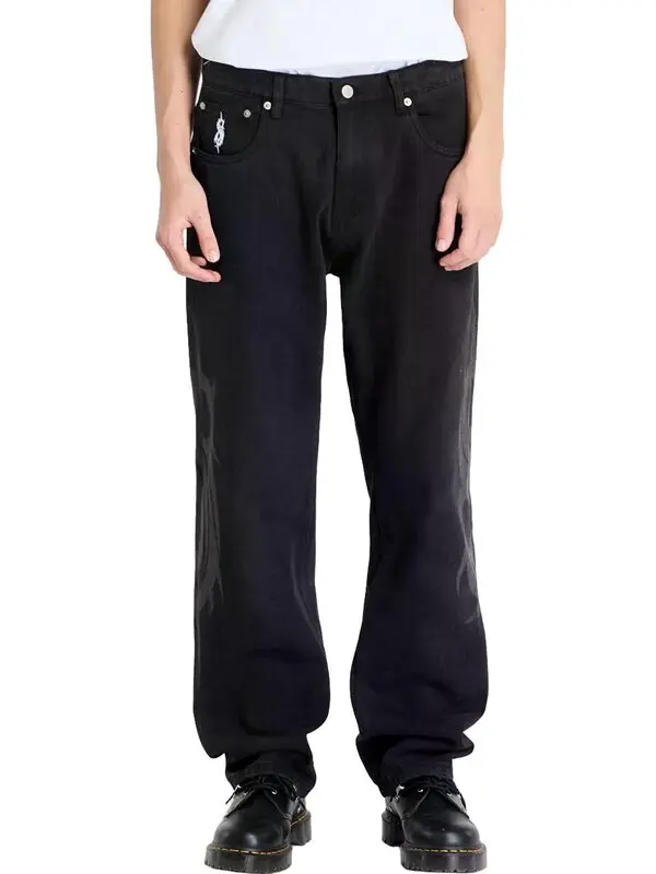 PLEASURES X Slipknot Five-pocket Jeans - Black