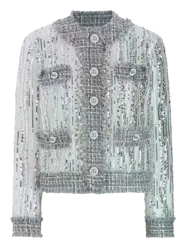 Dolce & Gabbana Sequinned Jacket - Silver
