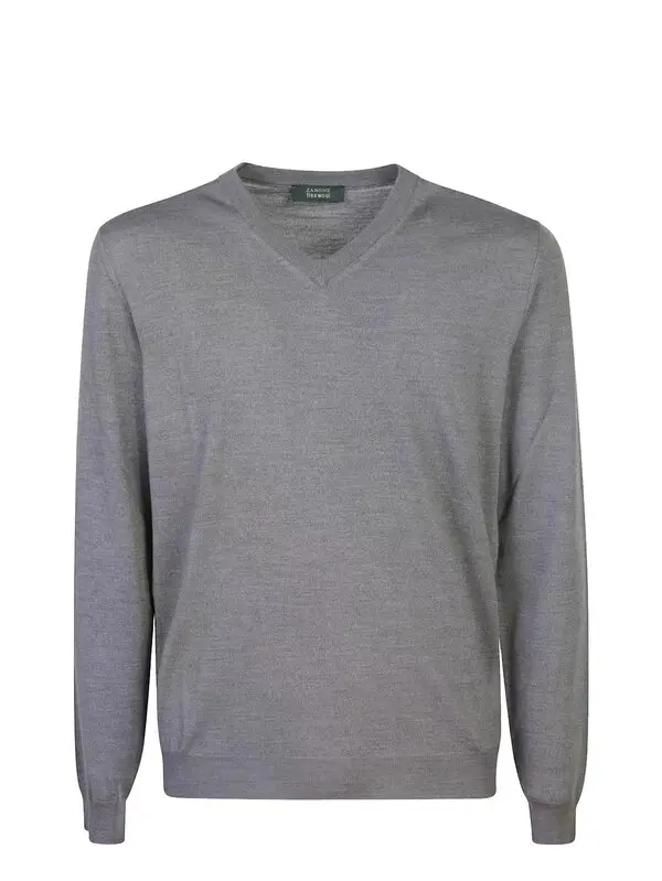 ZANONE V-neck Sweatshirt - Grey