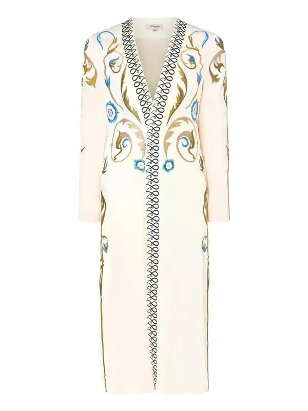 TEMPERLEY LONDON Alessia Embroidered Coat - Neutrals