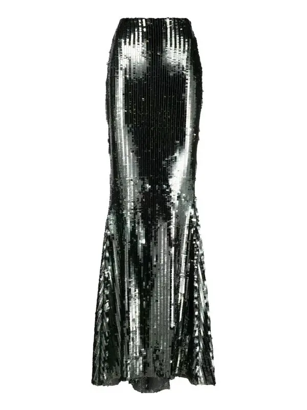 TALLER MARMO Sequinned Maxi Skirt - Silver