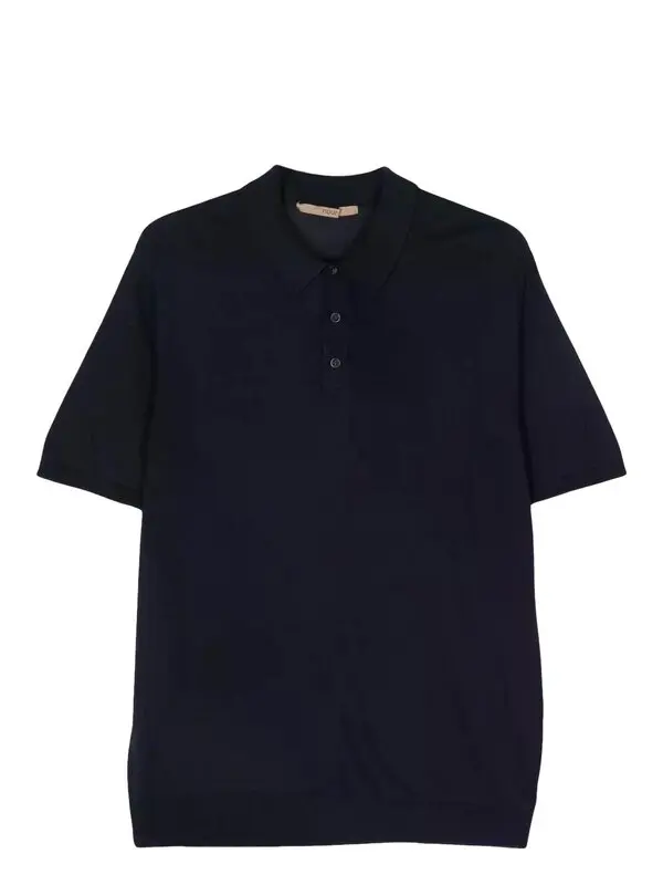 NUUR Fine-knit Polo Shirt - Blue