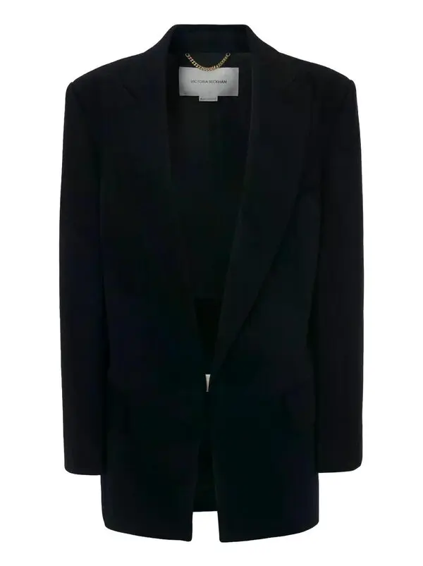 Victoria Beckham Wool-cashmere Peak-lapel Blazer - Blue
