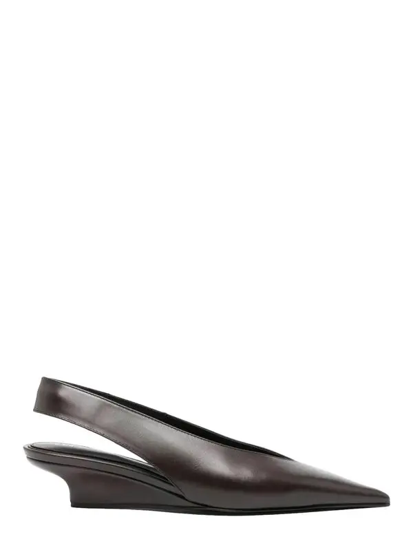 TOTEME 40mm Wedge-heel Slingback Pumps - Brown