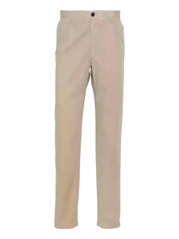Incotex Tapered Cotton Trousers - Neutrals