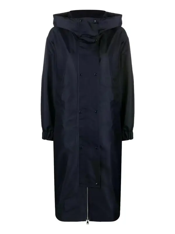 Moncler Sarran Hooded Parka Coat - Blue