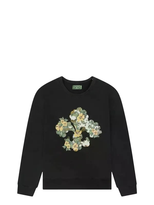 DENIM TEARS Fleur-de-lis Charcoal Sweatshirt - Black