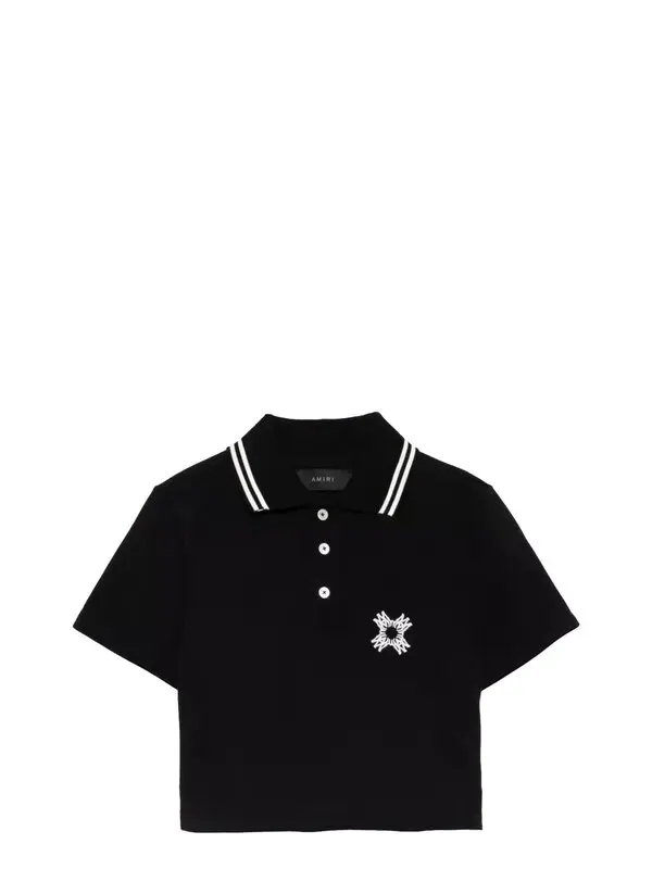 Amiri Ma Quad Polo Top - Black