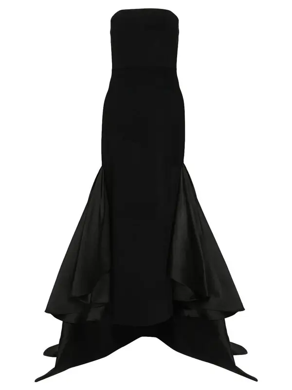 Solace London Jodi Crepe Maxi Dress - Black