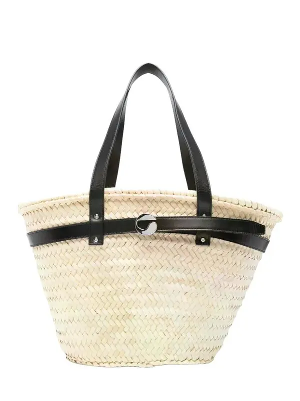 Coperni Logo-plaque Bucket Bag - Neutrals