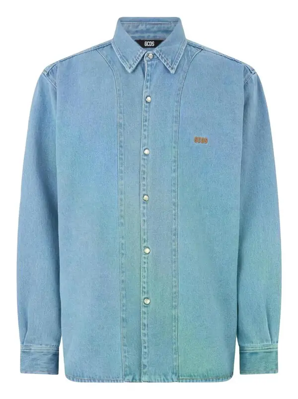 Gcds Wirdo Denim Shirt - Blue
