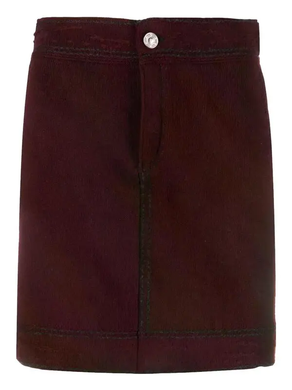 BARRIE Contrast-stitch Mini Skirt - Red