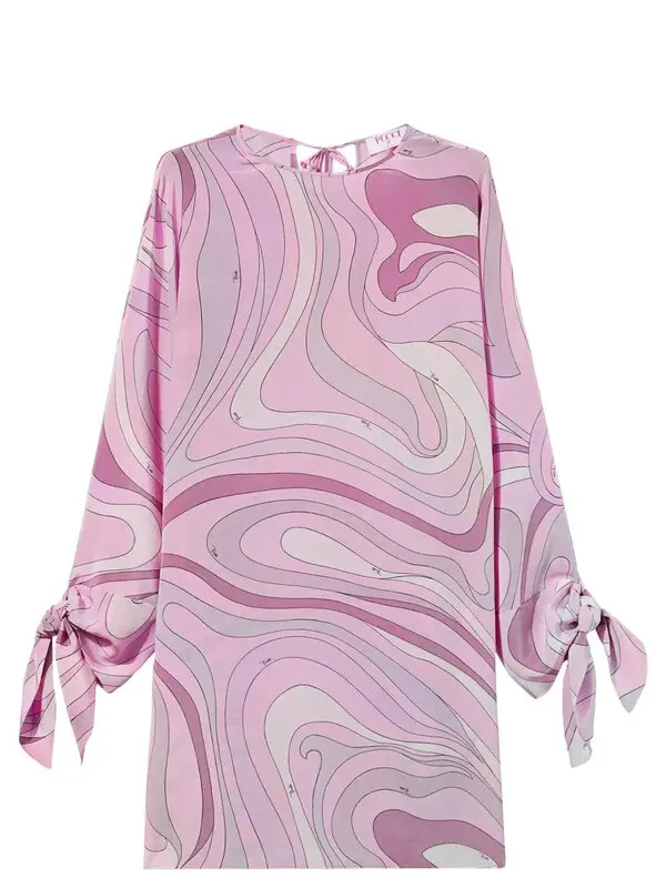 Emilio Pucci Abstract-pattern Print Mini Dress - Pink