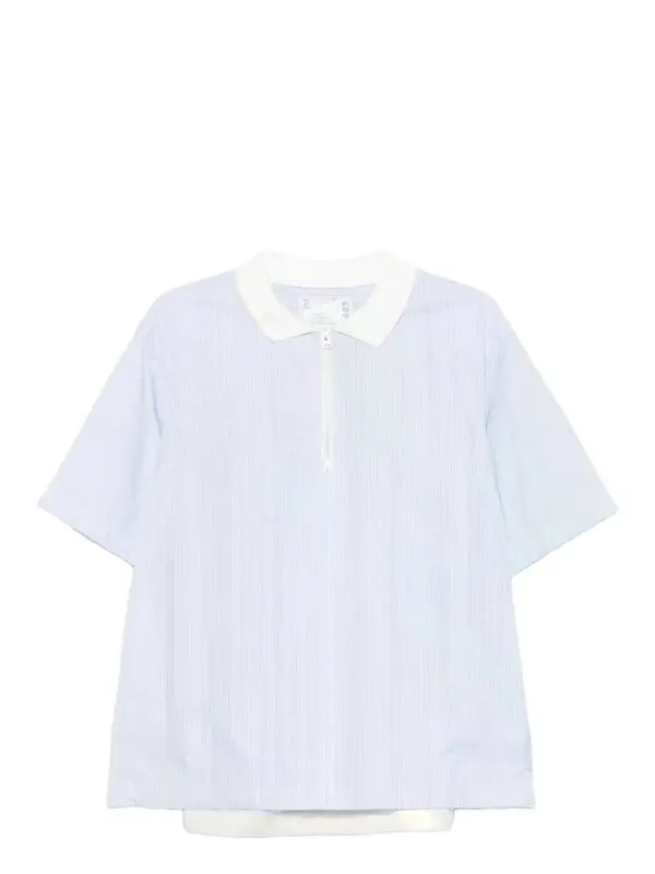 Sacai Striped Polo Shirt - Blue