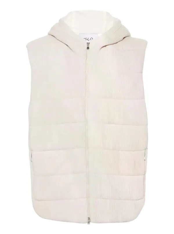 D4.0 Ribbed-knit Gilet - Neutrals