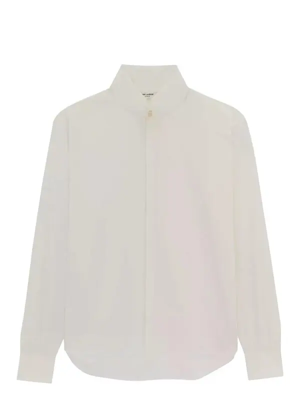 Saint Laurent Classic-collar Cotton Shirt - Neutrals
