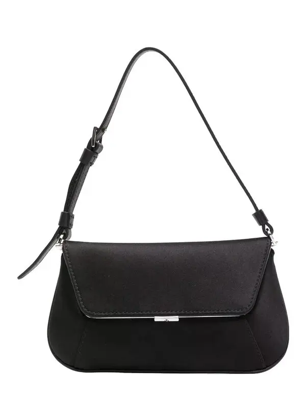 Amina Muaddi Ami Satin Mini Bag - Black