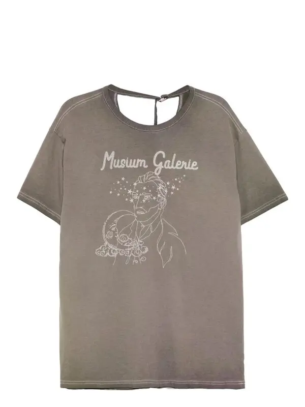 MUSIUM DIV. Embroidered T-shirt - Grey
