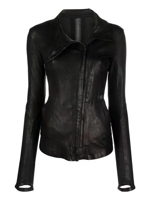 ISAAC SELLAM EXPERIENCE Zip-detail Leather Jacket - Black