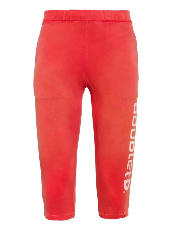 DOUBLET Logo-print Cotton-blend Shorts - Red